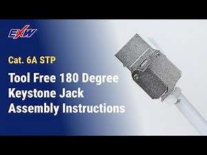 RJ45 Cat.6A STP Toolless 180 Degree Keystone Jack Assembly Instructions