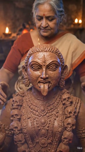 Clay to Divine | Woman Sculpting Maa Kali Idol | Bhakti Video #youtubeshorts