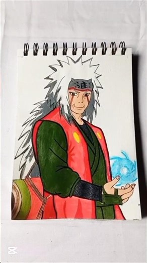 Jiraya's drawing 😎Day 6 of Naruto anime series#shorts#jiraiya #shortsfeed #naruto #drawing #anime