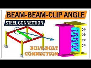 Structural steel connection | Beam to Beam connection | 3d animation of beam