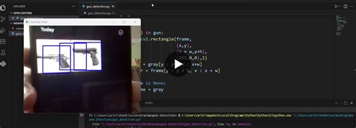 Python Weapon Detection System using Computer Vision | Aritra Dutta posted on the topic | LinkedIn