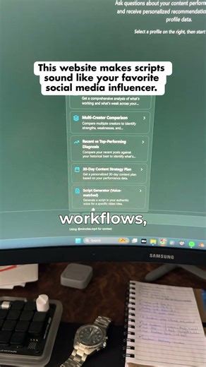 Writing viral scripts for short form content has never been so easy with this website