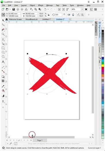 Coreldraw Tutorial , True Spiral Line #shorts #shortvideo