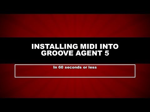 Installing MIDI into Groove Agent 5