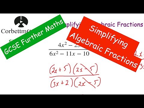 Simplifying Algebraic Fractions - GCSE Further Maths - Corbettmaths