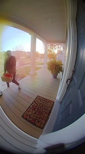 Porch Pirate Soaked in Colorful Dye! Caught on Doorbell Camera
