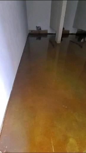 Ladies and Mens Bathrooms in our Surecrete Vivid Acid Stain. Now to neutralize and seal with our Surecrete DK 400 polyurethane sealer. #bathroom #acidstain #sealers #polyurethane #floors #concrete #warehouses #factories #restaurant | Crete Art