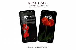 Resilience Ballet & Poppy Lock Screen Set | Moody Lock Screen Wallpapers | Cool iPhone Lock Screens | Samsung Galaxy Lock Screen Backgrounds - Etsy