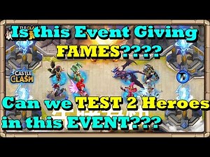 Castle Clash - New Event Update !!! | Rewards Explained | Test 2 Heroes with Anything You want!!!