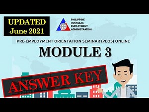 PEOS ANSWER KEY Module 3 | Updated June 2021 | Pre-Employment Orientation Seminar