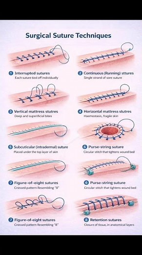 Surgical Suture Techniques | Types of Sutures for Nursing & Medical Students