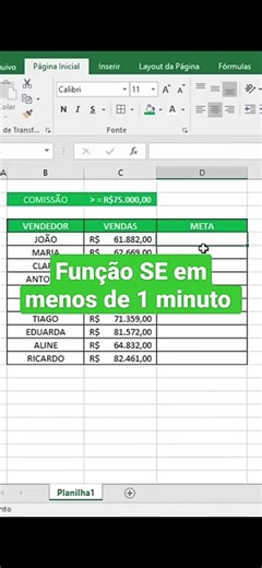 A função SE ajuda demais no Excel Adquira nosso ebook na bio #excel #formula #viral #tecnologia