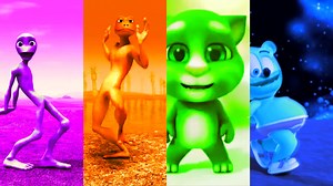 Color Dance Challenge with Dame Tu Cosita, Patila, Talking Tom, and Gummy Bear Alien Green