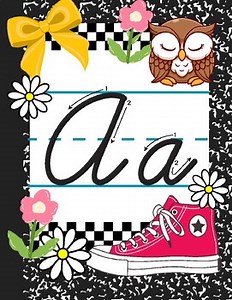 Composition Notebook Cursive Alphabets