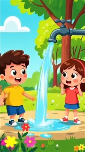 🌍💧 Save Water, Save the Earth – Every Drop Counts! 💧🌱#cartoon #usa #usakids