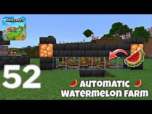 Minecraft Survival Series - Automatic Watermelon Farm Tutorial - Making Watermelon Farm - Part 52