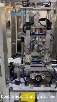 Double head Capping Machine for Plastic Jar , Automatic Screw Capping Machine , Container capper