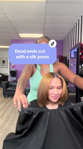 Silk Press and Hair Trim for Healthy Locks