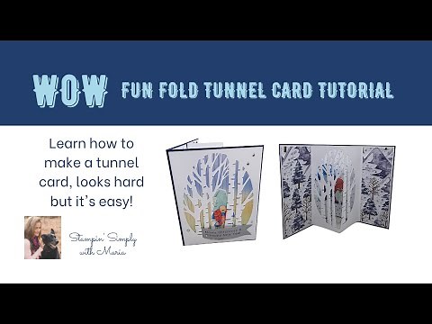 Fun Fold Tunnel Card Tutorial with Stampin' Up! Aspen Tree Dies