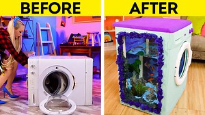 Incredible way to turn washing machine and tv into aquarium | 5-Minute Crafts House