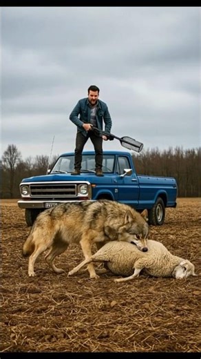 Man Saves Sheep from Wolf with Net Gun!