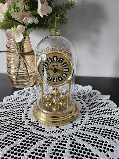 Vintage GRUEN Torsion Quartz Clock With Plastic Dome Made in Germany - Etsy UK