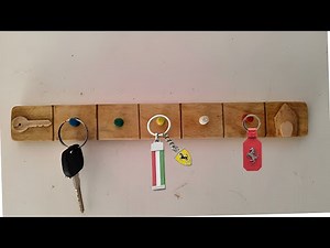 🗝️ Handmade Wooden Key Holder | Easy DIY Key Organizer | Creative Wall Hanging Key Stand