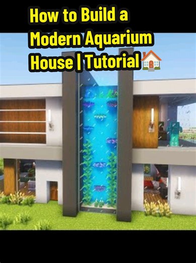 How to Build a Modern Aquarium House in Minecraft