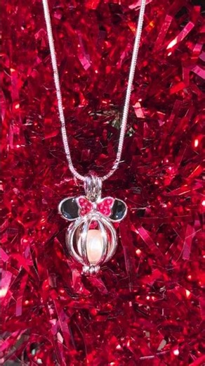 Minnie Mouse Pearl Charm Necklace - AOS Design