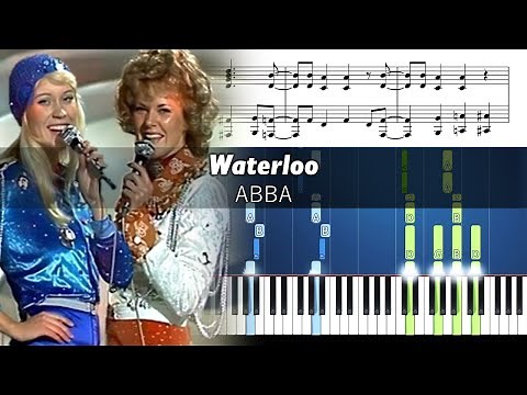 ABBA - Waterloo - Accurate Piano Tutorial with Sheet Music