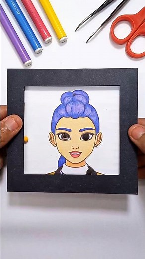 Rumi from K-Pop Demon Hunters Smart DIY Cardboard Easy Pinball Craft Game 🧩 #kpop #demonhunters