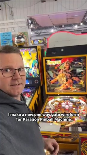 —-𝐓𝐞𝐜𝐡 𝐕𝐢𝐝𝐞𝐨—- I make a new wire gate for Paragon Pinball Machine using straight wire and hand tools. Then adjust it so the new wireform works as a one way gate properly. Doesn’t take very long or cost much to make your own. 👉 𝐏𝐥𝐚𝐲 𝐨𝐯𝐞𝐫 𝟏𝟎𝟎 𝐩𝐢𝐧𝐛𝐚𝐥𝐥 𝐦𝐚𝐜𝐡𝐢𝐧𝐞𝐬 𝐚𝐭 𝐃𝐢𝐬𝐭𝐫𝐢𝐜𝐭 𝟖𝟐 𝐏𝐢𝐧𝐛𝐚𝐥𝐥 𝐀𝐫𝐜𝐚𝐝𝐞 𝐢𝐧 𝐃𝐞 𝐏𝐞𝐫𝐞, 𝐖𝐈! All games are set to FREE PLAY — just pay admission and play as much as you want, whether it’s an hour or the whole day. View