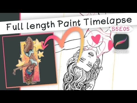 (S5E05) “play around” procreate, Full length paint Timelapse