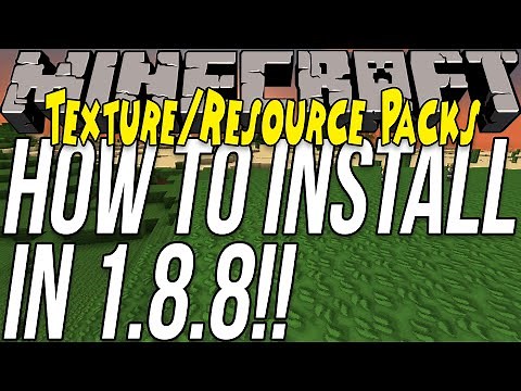 How To Download & Install Texture Packs/Resource Packs In Minecraft 1.8.8
