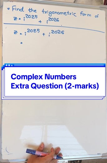 Complex Numbers အတွက် အပိုမေးခွန်းများ 2 အမှတ်