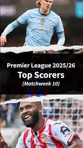 Premier League 2025/26 Top Scorers (Matchweek 10) #topscorer #premierleague