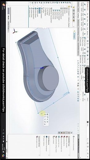 Revolved surface solidworks and using simple delete hole. #solidworkssurface