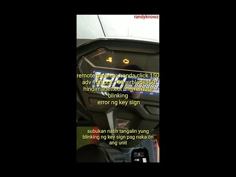 Remote push start problem not detect for keyless honda click adv pcx airblade 150 key sign blinking