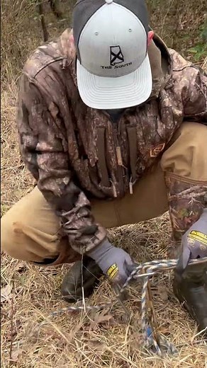 How to set a conibear trap (the easiest way)#howto#trapping #beavertrapping#beavers #trap#reels#fyp