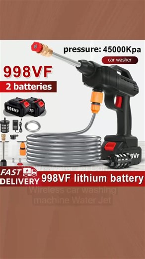 High Pressure Water Jet Cordless Car Washer - Portable Car Washing Machine