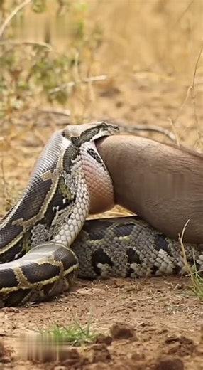 Rare Wildlife Moment: African Rock Python Swallows Wart Hog Whole! 🐍💥