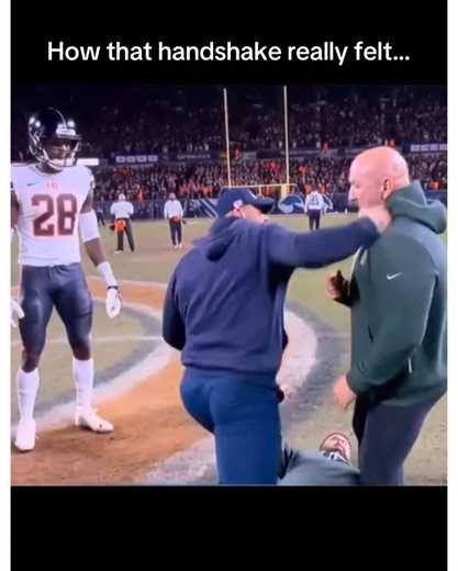 Packer fans complaining about the handshake like this is what actually happened… #packers #bears