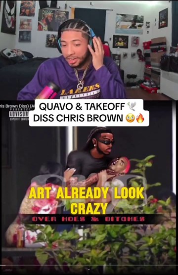 Quavo responds to chris brown diss with takeoff featured on it 💀 Over Hoes & Bitches reaction