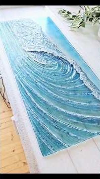 fused glass wave in the making, watch how the colours are applied #fusedglassprocess