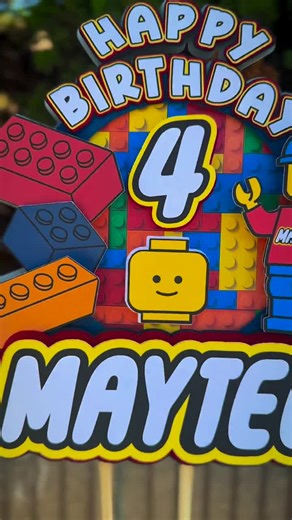 Lego-inspired Birthday Cake Topper - Etsy