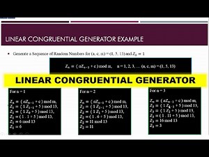 Linear Congruential generator| Random Number Generator |Modeling and Simulation|~xRay Pixy