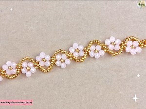 How to Make Easy Flower Seed Bead Bracelet Tutorial | Wedding Decoration Ideas