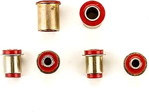 Red Polyurethane Upper Lower Control Arm Bushings Set Compatible with Plymouth Duster/Valiant OEM Spec Replacements (6 Piece Kit)