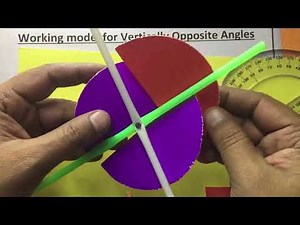 Working model for VERTICALLY OPPOSITE ANGLES -ideal maths lab with models and projects