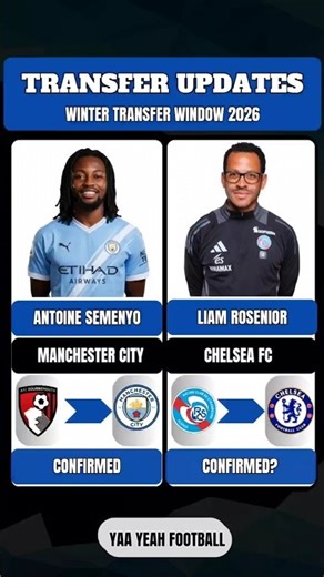 TOP 5 TRANSFER UPDATES 🔥 | Semenyo to Man City, Rodri to Real Madrid, Chelsea Manager Update ⚽